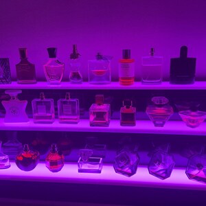 16" LED Lighted Corner Table Color Changing Glass Display - Etsy