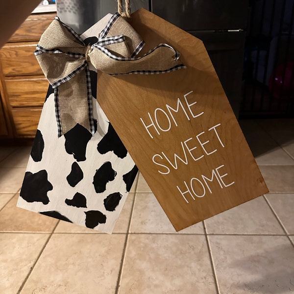 Set of 2 Blank Wood Door Tags Cut-outs for Glowforge Laser Door Hanger ...