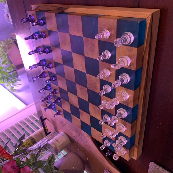 Luxury Chess Set, Custom Chessboard, Handcrafted Chessboard, Resin and ...