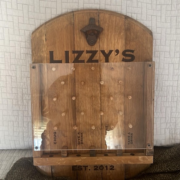 Bourbon Barrel Stave Personalized Office Desk Name Plate Laser Engraved ...