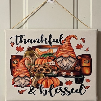 Thankful Blessed Gnomes Truck Png, Sublimation Designs Downloads, Fall ...