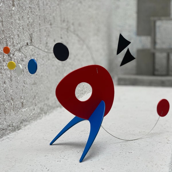 Stabile Mobile Art Table Top Home Decor Driftwood Shells Copper ...