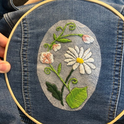 June rose & Honeysuckle Birth Flower Embroidery Pattern digital ...