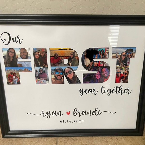Our First Year Together Personalized Photo Collage, One Year ...