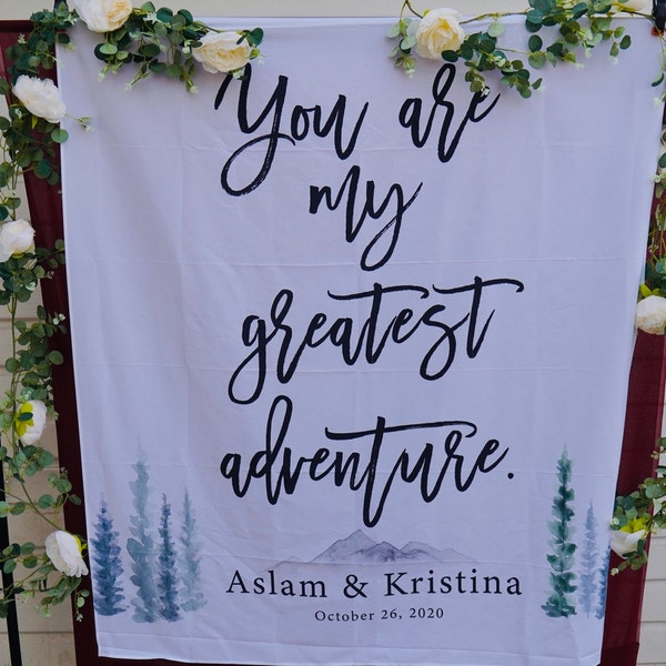 Custom Backdrop, Quote Backdrop, Wedding Vow Backdrop, Calligraphy ...