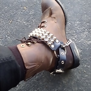 Three Row Pyramid Studded Belt With Teo O-rings | Etsy