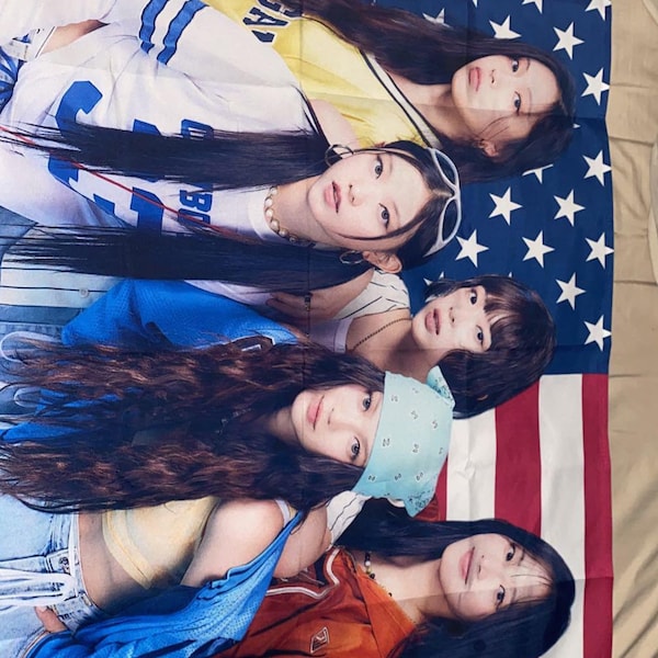 BTS Jungkook Flag Banner, Jungkook American Flag Tapestry, Jungkook ...