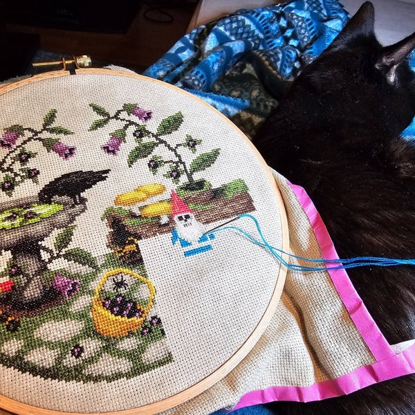 Cross Stitch Pattern - Gnome and Poison Garden - PDF Instant Download ...