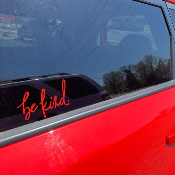 Be Kind Vinyl Adhesive Decal Car Decal Window Decal Wall Decal Laptop ...