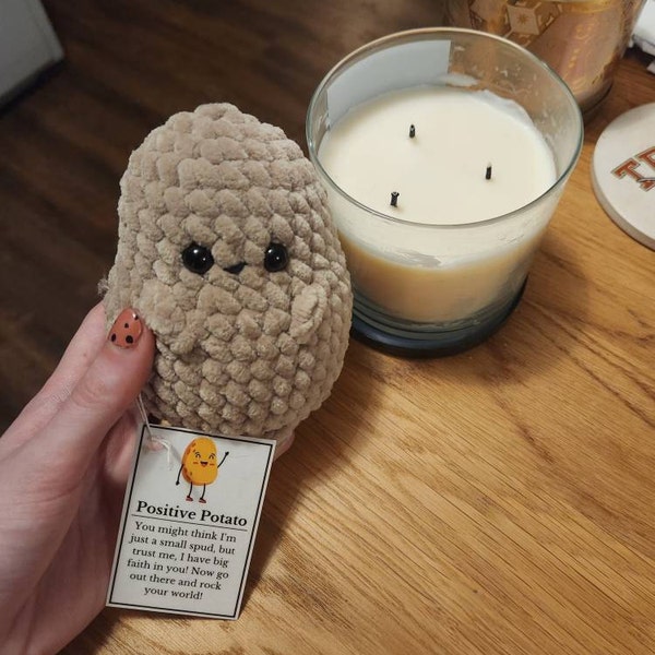 Potato Crochet Plush Toy | Positive Potato Crochet Plush | Handmade ...