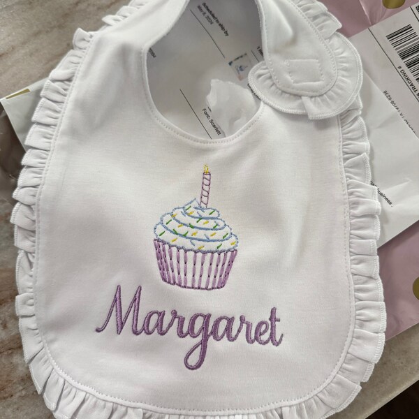Personalized Girl First Birthday Bib/first Birthday Floral Bib/1st ...