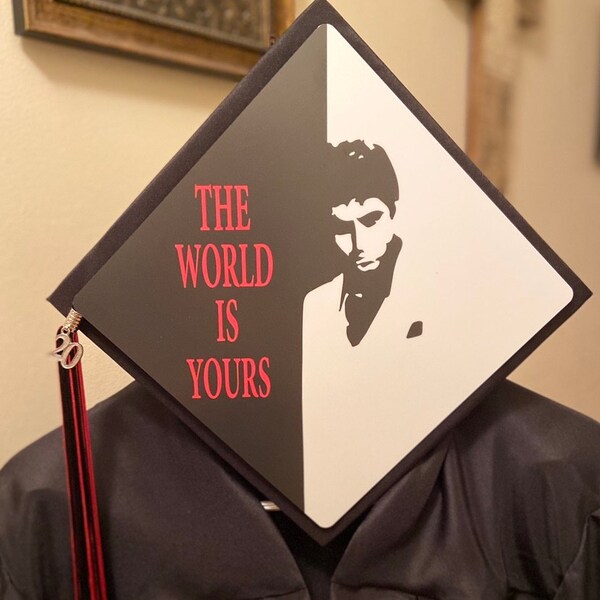 Grad Cap Topper the World is Yours - Scarface , Graduation Cap ...