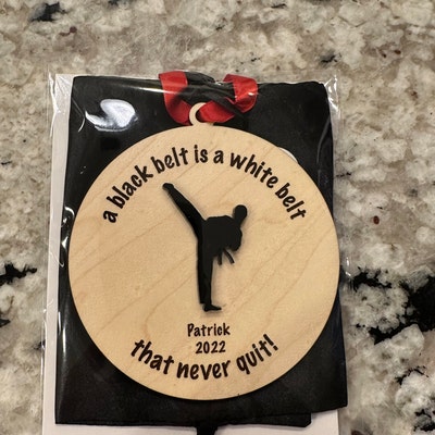 Karate Black Belt Gift Card Personalized Martial Arts Karate - Etsy