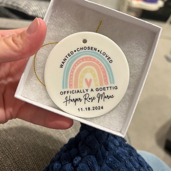 Adoption Ornament, Personalized Adoption Christmas Ornament Gifts for ...