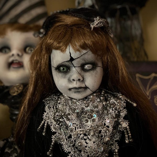 Odd Old Fashioned Doll With Wonky Eyes Spooky Doll Weird Doll Macabre ...