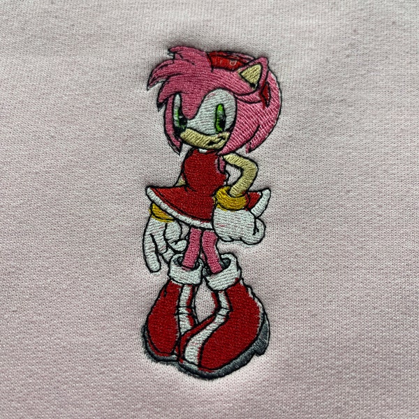 Amy Rose Sonic - Sega. Embroidery Design Machine. Automatic Embroidery ...