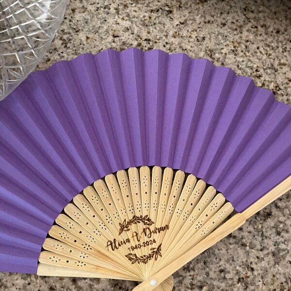 Wedding Colored Fan in Bulk Rustic Fan Custom Wedding Favor Fan ...