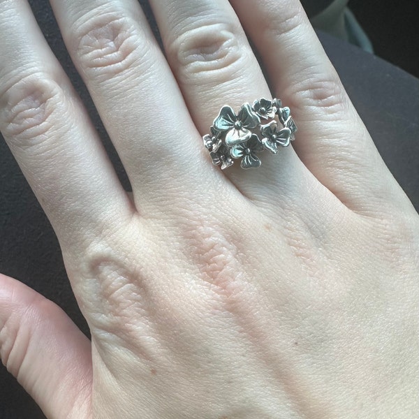 Vintage Wedding Band Stacker Design Ring Sterling Silver Round Prong ...