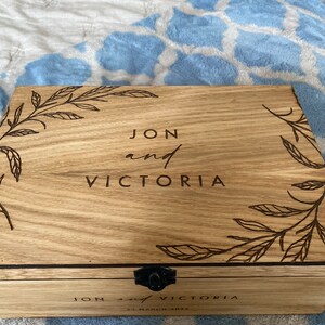 Custom Memory Keepsake Wooden Love Box With Personalization Wedding ...
