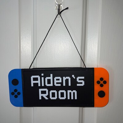 Custom Gamer Sign 10x4in Game Room Decor Gift for Kids Video Game Desk ...
