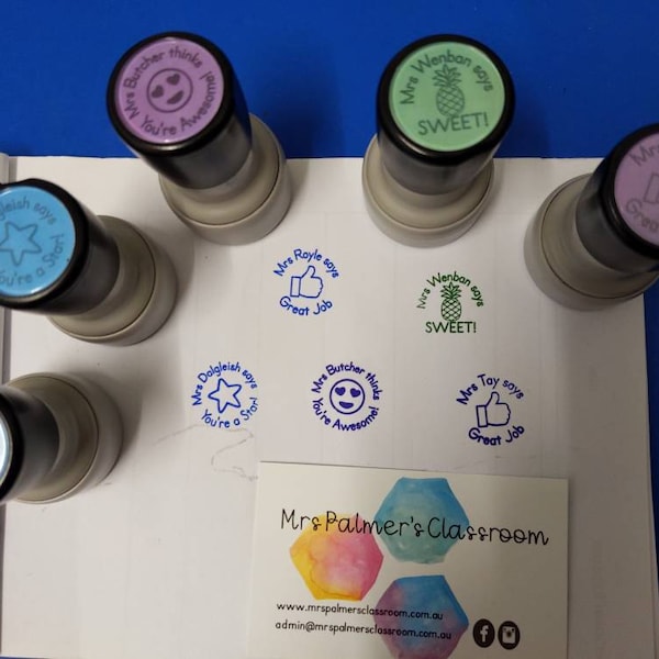 Personalised Teacher Stamps #2 - Etsy
