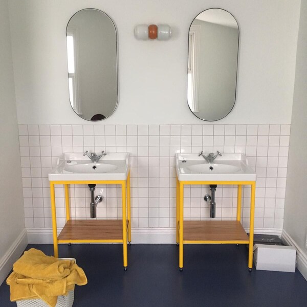 Oval Basin Stand Vanity Unit (metal Frame Sink) - Etsy