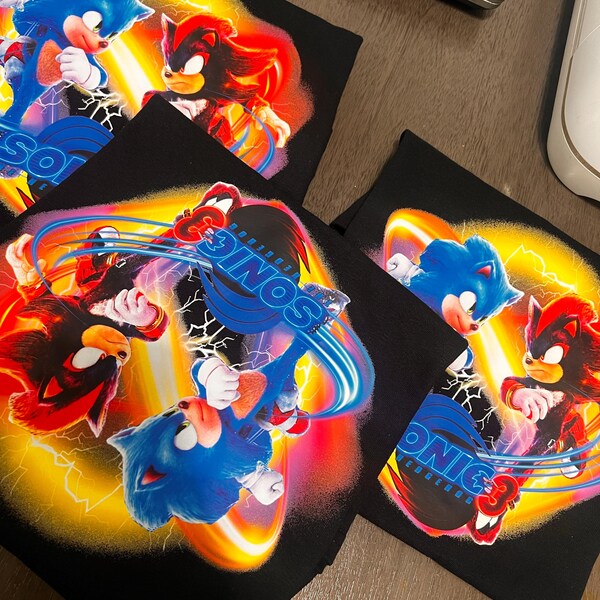 Sonic 3 Movie PNG, Sonic the Hedgehog 3 Characters PNG, Sonic 3 Shirt ...
