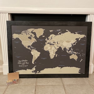 Personalized Vintage World Push Pin Travel Map Push Pin | Etsy