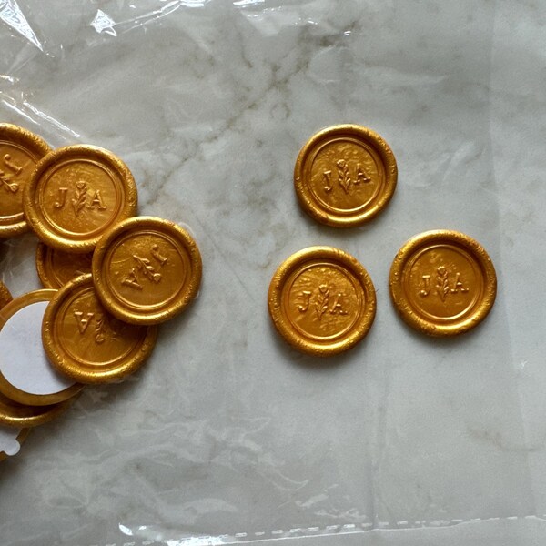 Custom Wax Seal Logo Stickers,40 Logo Series Designs,handmade Self ...