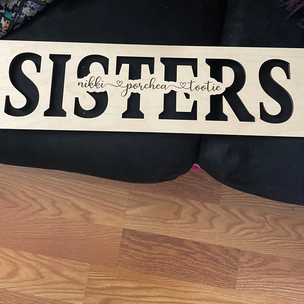 Personalized Sister Wood Sign Home Decor, Gift for Sister, Sister ...