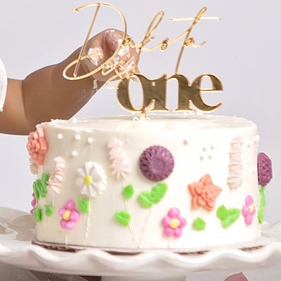 Personalised First Birthday Cake Topper Acrylic One Cake - Etsy