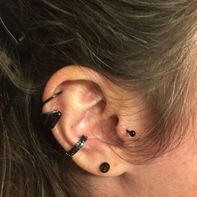 Small Titanium Drop Earrings With Faceted Rock Crystal Beads Pure ...