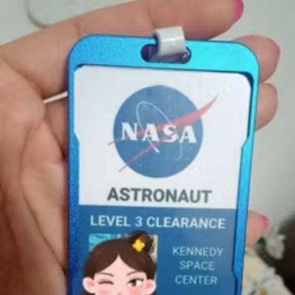 NASA Astronaut ID Badge Template , Name Badge, Space Astronaut Prop for ...