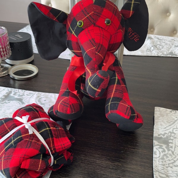 Memory Elephant With Handwriting Embroidery Option - Etsy