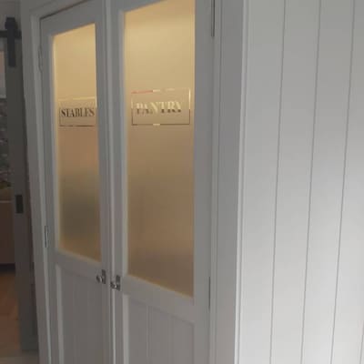 Large Custom Arched Vinyl Wedding Mirror Decal / Initials Name Label ...