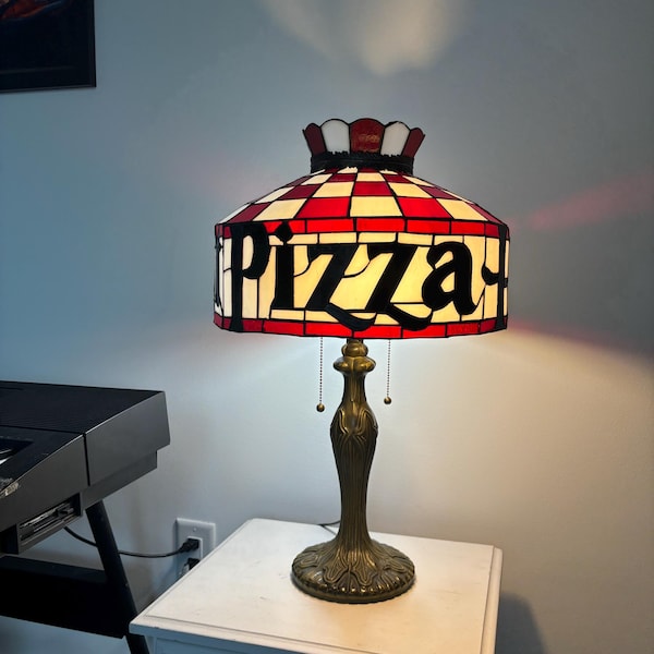 Vintage Pizza Hut Lamp -- Tiffany Style Desk Light -- BRAND NEW + Free ...