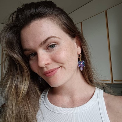 Red Raspberry Crystal Necklace Glass Raspberry Necklace Food - Etsy