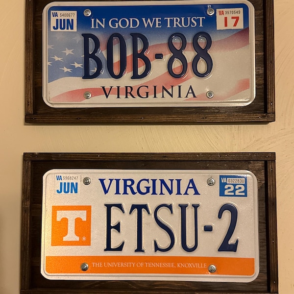 Rustic Wood Display Frame: License Plate, Picture, Award, or Diploma - Etsy