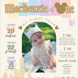 Wizard Chosen One First Year Birthday Photo Milestone Poster 1st ...
