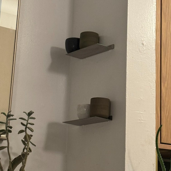 Simple Custom Shelf With Lip - Stainless Steel Finish - Etsy