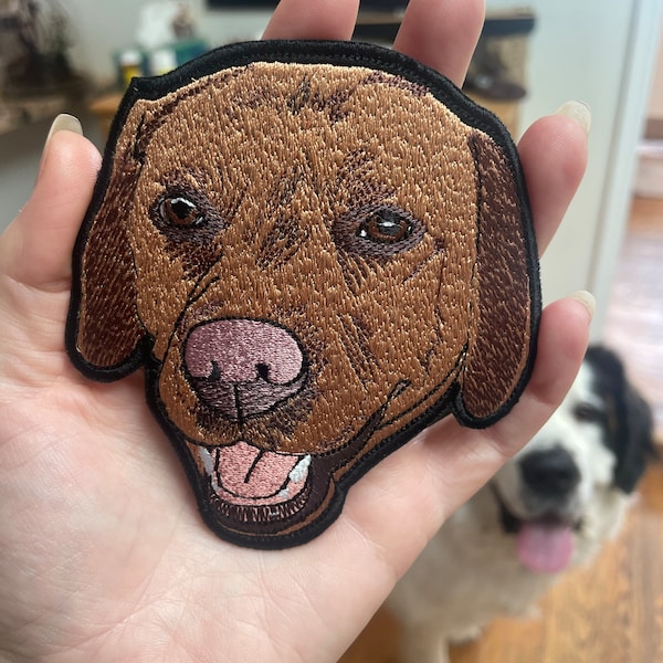 Custom Pet Embroidered Patch, Pet Patch, Dog Patch, Iron on Dog Patch ...