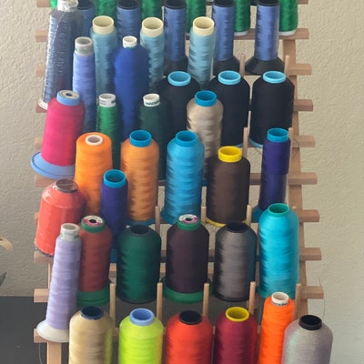 66 Large Cone Wood Thread Rack Holds 66 Large Cones or Spools Sewing ...