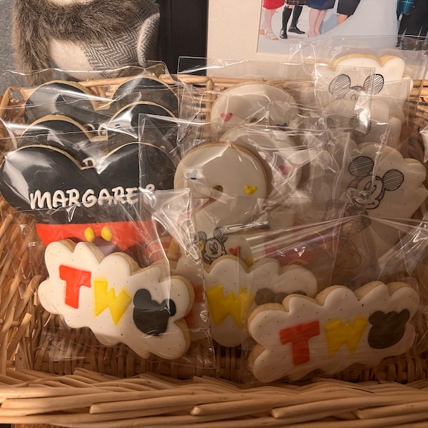 Mickey Mouse Personalized Sugar Cookies | Mickey Mouse Birthday Cookies ...