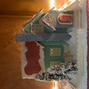 TINY MINI Easter Putz Church Spring Putz Church Putz Glitter House ...