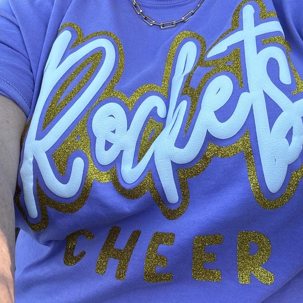 Puff Vinyl Sweatshirt CUSTOMIZABLE Sports School Spirit Gift Trendy ...