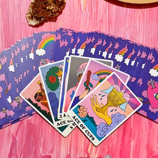 Rainbow Heart Tarot Deck: 5th Edition, 78 Card Deck With Guidebook ...