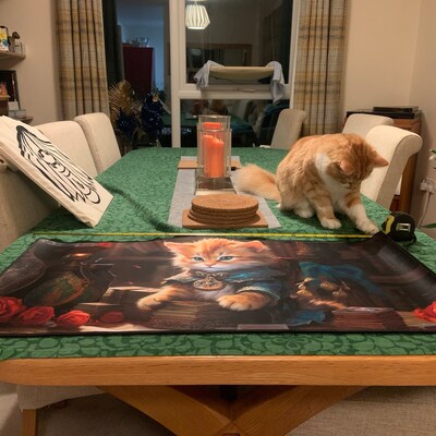 Commander Cat Playmat MTG Cat Playmat Gathering Playmat TCG RPG ...