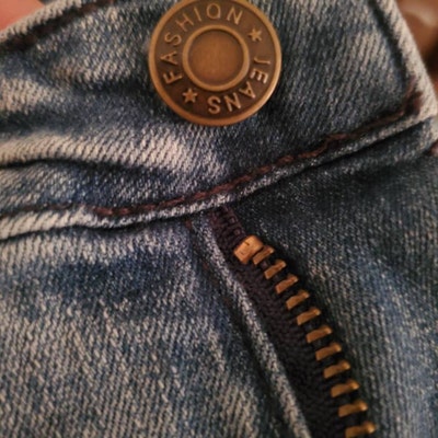 Jean Buttons With Rivets Choose From Bronze or Silver Color in Sets of ...