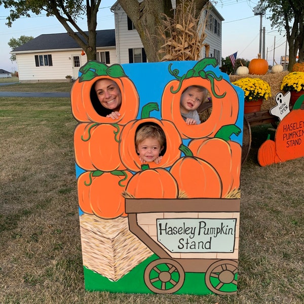 Pumpkin Patch Photo Booth Board: Hand-painted Fall Festival Decor - Etsy