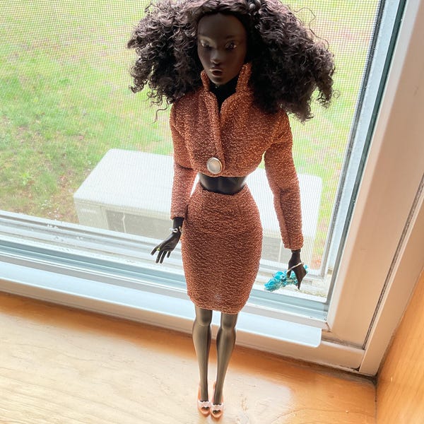 Copper Glitter Doll Dress, Fashion Doll Clothes, 11.5" Doll, 12" Doll ...